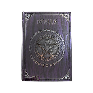 Nemesis Now B0146A3 Embossed Spell Book Purple 17cm, Coated, Wood Free Paper