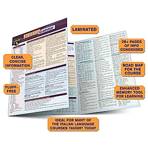 Italian Grammar: a QuickStudy Laminated Language Reference Guide (QuickStudy Language)