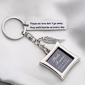 AKTAP Photo Frame Keychain Memorial Gifts Those We Love Don't Go Away Picture Frame Keyring