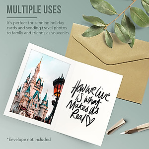 Golden State Art, Pack of 25, 5x7 Photo Folders, Cardboard Picture Frame, Paper Photo Frame Cards, Greetings/Invitation Cards, Special Events: Graduation, Christmas, Wedding (White)