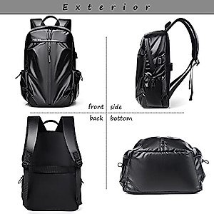 FSDWG Travel Laptop Backpack, Water Resistant College School Computer Bag Gifts for Men Fits 15.6 Inch Notebook
