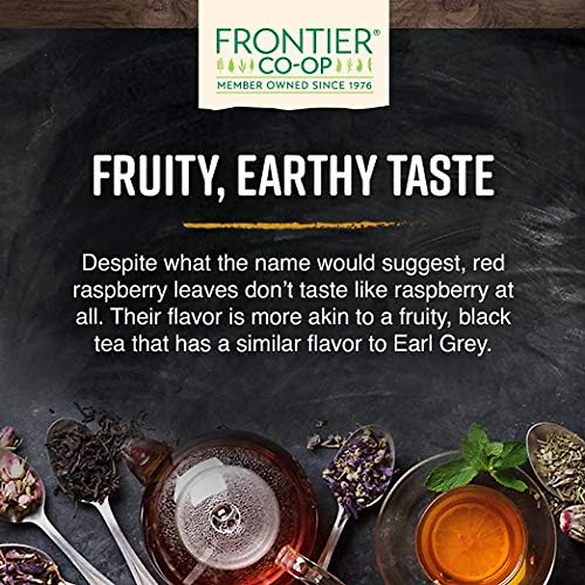 Frontier Co-op Raspberry, Red Leaf, Cut & Sifted, Certified Organic, 16 Ounce (Pack of 1) Bulk Bag