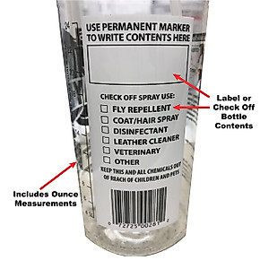 HARRIS Professional Spray Bottle for Horses 32oz (3-Pack), All-Purpose Chemically Resistant with Clear Finish, High Output Pressurized Sprayer, Adjustable Nozzle and Measurements