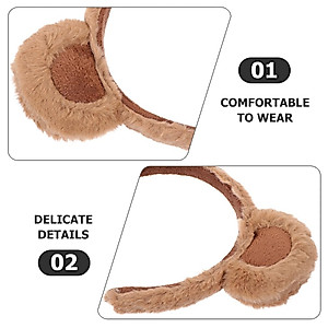 Beaupretty 3pcs Bear Ears Headband Halloween Animal Cosplay Headwear Party Prop Favors for Women Girls Brown