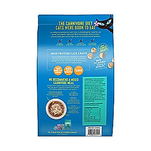 Tiki Cat Born Carnivore High Protein, Herring & Salmon Meal, Grain-Free Baked Kibble to Maximize Nutrients, Dry Cat Food, 11.1 lbs. Bag