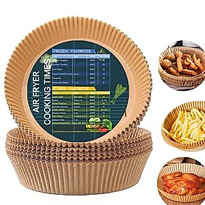 Y&Y OH SoGirly Disposable Air Fryer Paper, 100PCS Kitchen Non-Stick Disposable Air Fryer Liners, 7.9 inches for Baking,Cooking,Roasting,Frying and Microwave Chiristmas…