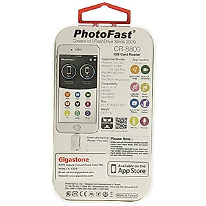 [Apple Mfi Certified] iPhone Micro SD Card Reader by Gigastone, Lightning, Apple iOS, iPad, iPod, iCloud, Versatile App, Compatible up to iPhone 7 & iPhone 7 Plus