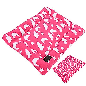 USB Heated Pet Mat,Washable Pet Heating Pad, Flannel Electric Heating Pad, Indoor Warming Mat, Dog Heating Pad, Electric Pads Pet Supplies for Small Dog Cat (25 * 35 A)