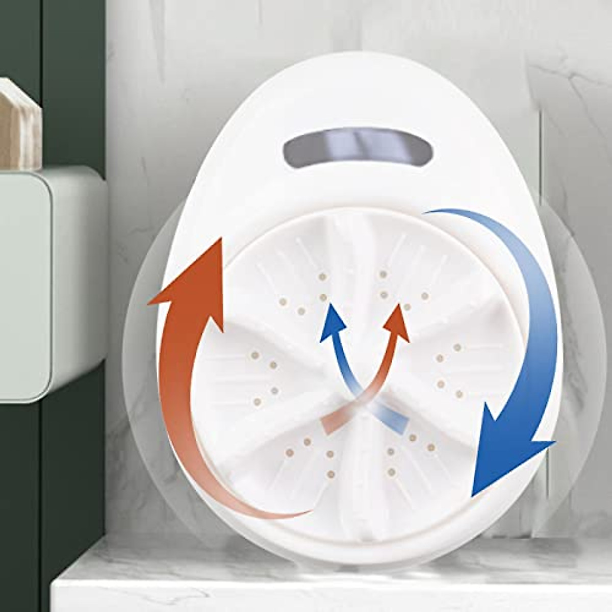 TOPINCN Mini Washing Machine,120W Storage Transport Dollies ABS Washing Machine Mini Washer Travel Clothes Underwear Washer for Outdoor