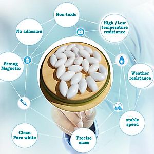 Magnetic Stirrer Stir Bar PTFE Magnetic Mixer Stir Bars (5X10mm, Olive Shape, 10pcs)