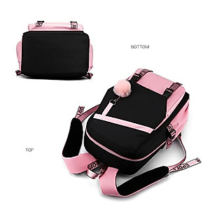Cihuiung Anime Backpack with USB Charging Port Suitable for Work,Traveling,Camping,Bookbag for Unisex 17.7 in