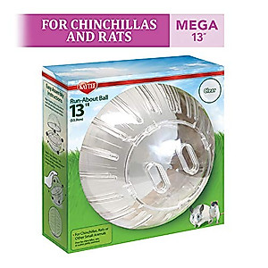 Kaytee 13" Clear Run-About Exercise Ball For Pet Rats & Chinchillas
