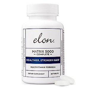 Elon Matrix 5000 Complete Multivitamin — Skin, Hair and Nail Growth Vitamins — Healthy Hair Growth Vitamins for Women & Men — 5000Mcg Biotin Supplement (60 Day Supply)