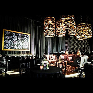 LALAPORT 10ft x10ft 190 GSM Seamless Durable Backdrop for Party, Wedding, Baby Shower, Birthday, Graduation, Exhibition Decoration Photography Bridal Shower Drape Photo Booth Home Curtain - Black