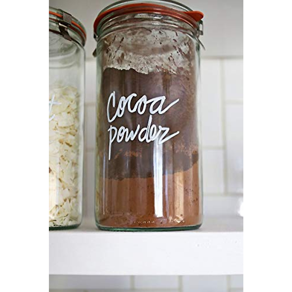 Weck Glass Jar 782-1-Liter Sturdy Cylindrical Glass Jars with Glass Lids - Weck Jars for Canning, Baking, and Storing Spice - Easy to Wash & Microwave Safe - Wide Mouth Canning Jars - Pack of 2 Jars