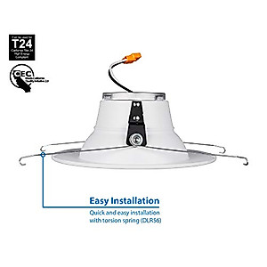 NICOR Lighting DLR565121203KWH LED Downlights, 1 Count (Pack of 1), White