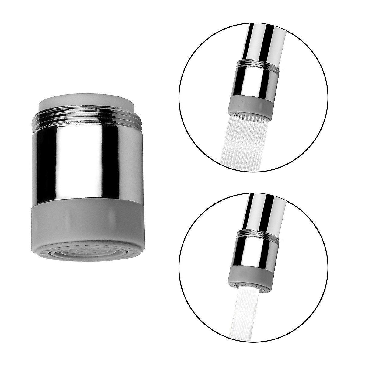 YOO.MEE Faucet Aerator with Dual- function 2 flow Spray, Chrome