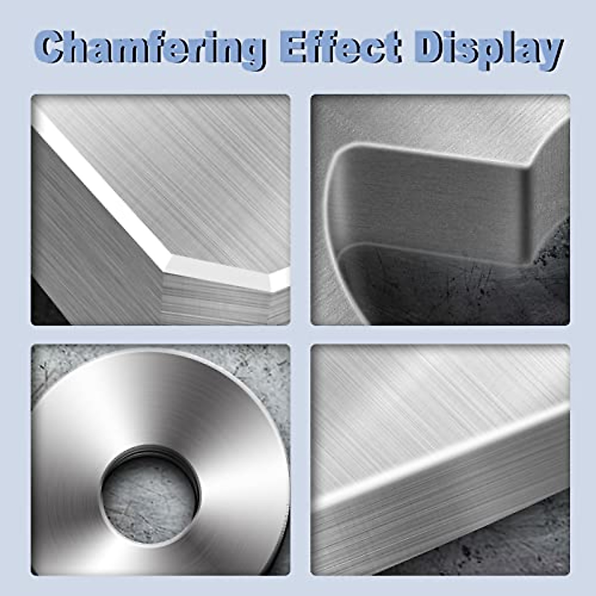 Mini Pneumatic Chamfering Machine,Air Chamfer Tool for Chamfering Metal 45 degree Arc Corner Beveling Trimming Deburring Machine (Blue)