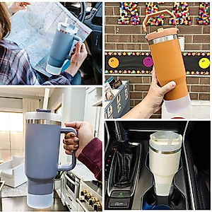 MetaProDAO 2Pcs Silicone Boot for Stanley 40 oz Quencher Tumbler with Handle & Stanley IceFlow 20oz 30oz, Protective Water Bottle Bottom Sleeve Cover, Stanley Cup Accessories (white)