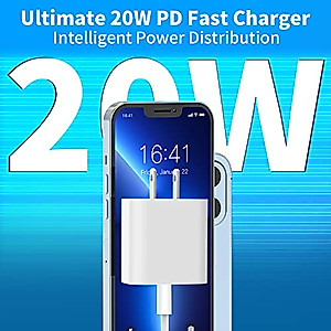 [Apple MFi Certified] iPhone Charger Fast Charging, Kindtoy 3Pack 20W PD USB-C Wall Charger + 3Pack 6FT Type-C to Lightning Cable Quick Charge Compatible with iPhone 14 13 12 11 Pro Max/XS/XR/X 8/iPad