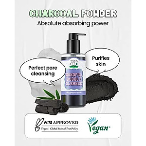 CHASIN' RABBITS Mindful Bubble Cleanse | Vegan All In One Face to Body Bubble Cleanser | Pore Purifying with Charcoal face wash for mens, For Oily Skin | 200mL/6.76 fl. oz