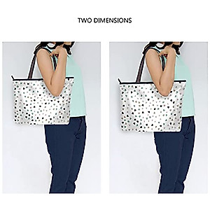 Hearts Icon Tote Bag Aesthetic, Large Capacity Zipper Women Grocery Bags Purse for Daily Life 2 Sizes