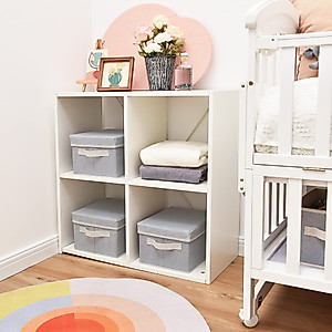 GRANNY SAYS Bundle of 3-Pack Storage Bins with Handles & 1-Pack Hanging Storage Shelves