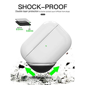 Liquid Silicone Case for AirPods Pro 2(2023/2022), Triple Layer Hybrid Protective Hard Case Shockproof Cover Compatible with AirPods Pro 2nd Generation(Black)