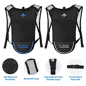 Hydration Backpack with 2L Water Bladder, ACVCY Backpack Reservoirs Water Bladder Daypack for Festivals, Raves, Running, Hiking, Biking (2 Pack)