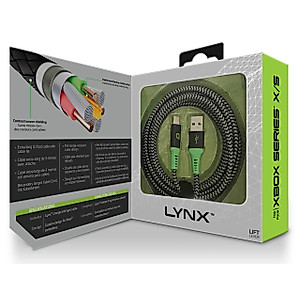 Bionik Lynx: 10-Ft Type-A To Type-C Premium Cable for Xbox Series X/S -Tangle Resistant, Reinforced With Kevlar
