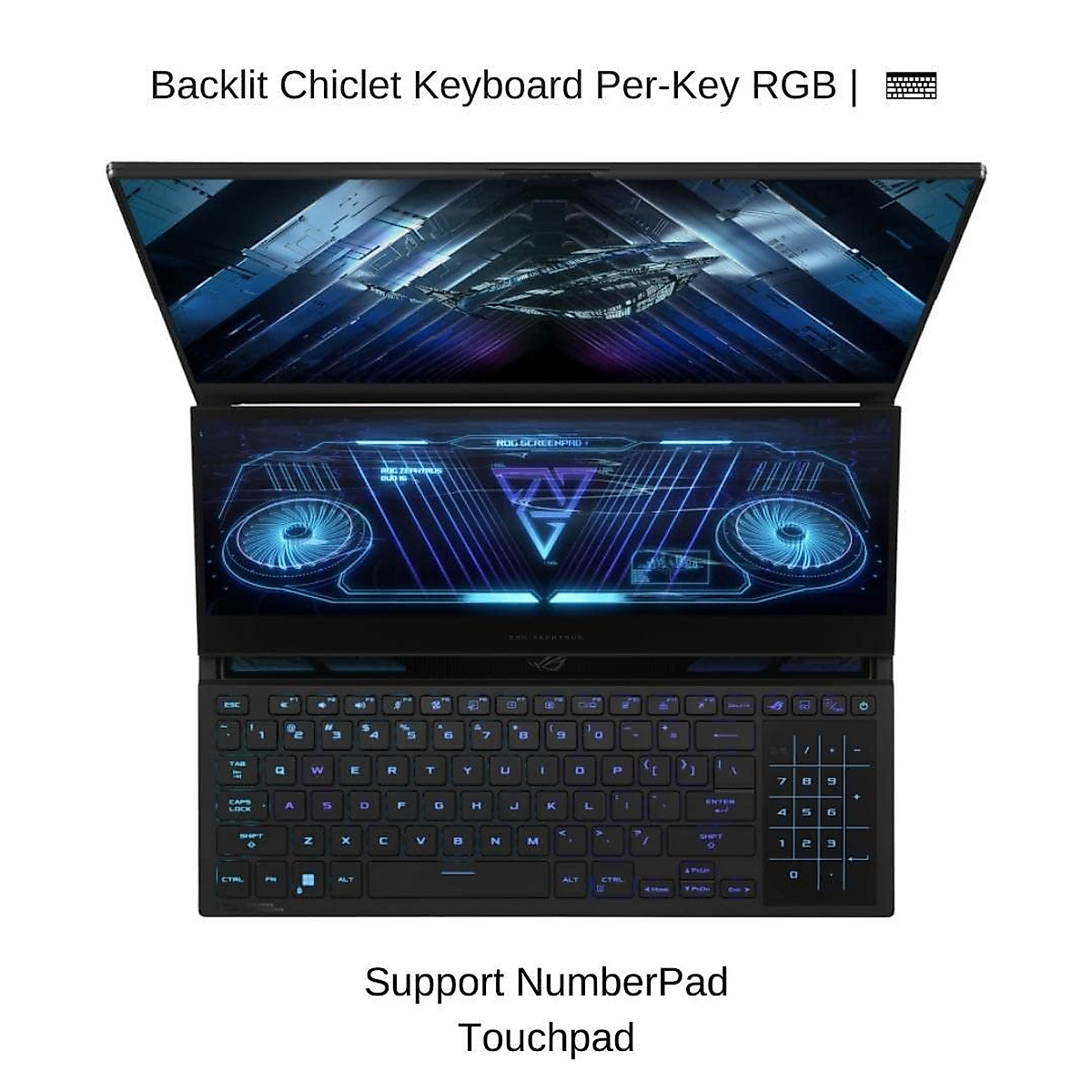 HIDevolution ASUS ROG Zephyrus Duo 16 GX650PY 16" WQXGA 240Hz, 2.5 GHz Ryzen 9 7945HX, RTX 4090, 64 GB DDR5 RAM, 4 TB PCIe SSD, Windows 11 Pro