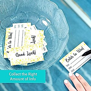 200 Raffle Tickets 3.5”x2” - Enter to Win Entry Form Cards for Contest, Raffles, Ballot Box, 50/50, Auction and More - with Space for Name, Email Address and Phone Number Fields
