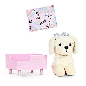 Glitter Girls – Zeke – 6-inch Dog Plush Golden Retriever Stuffed Animal – Poseable Legs – 14-inch Doll Accessories for Kids Ages 3 and Up