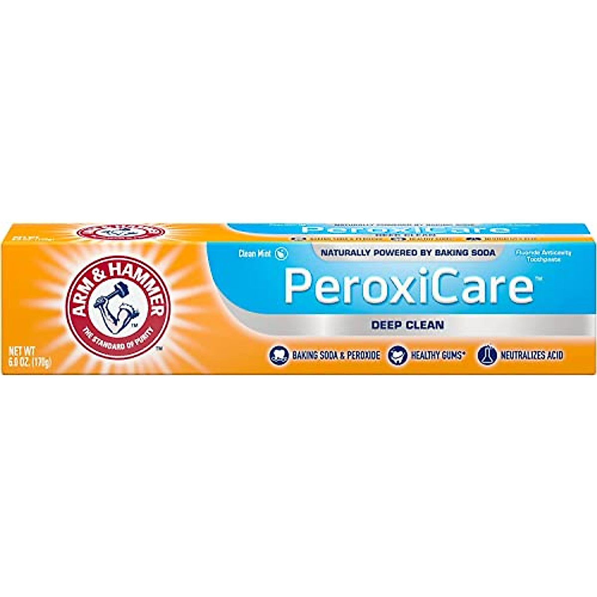Arm & Hammer PeroxiCare Deep Clean Toothpaste Clean Mint 6 oz (Pack of 3)