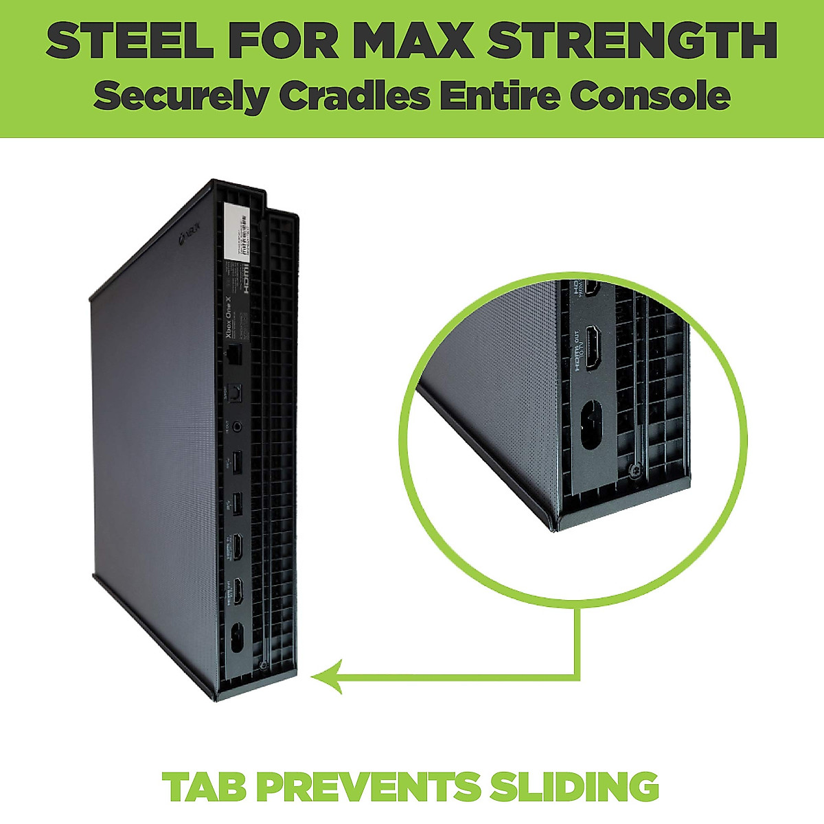 HIDEit Mounts X1X Pro Bundle, Wall Mount for Xbox One X and Controller, Steel Wall Mount for Xbox One X and One Rubber Dipped Controller Mount