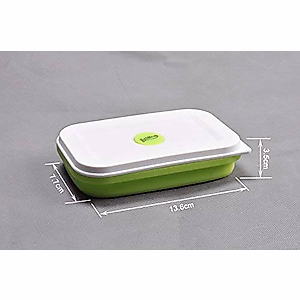 Sailing Premium Collapsible Silicone Lunch Box/Container, Super Convenient Stackable Food Storage Containers, Material Safe (Set of 4 with Silicone Cover, Multi Color)