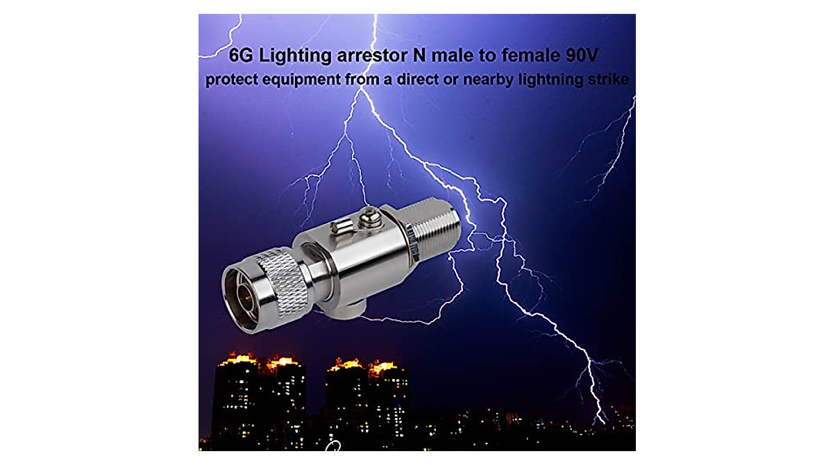 Lightning Arrestor N Type Male to Female Frequency 0-6 GHz 50 ohm, 90V ...