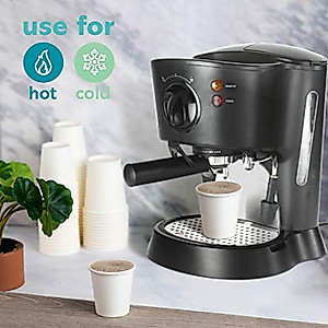 [100 PACK COFFEE CUPS] 3 ounce Disposable Paper Hot Cups - Coffee Cup, Bathroom, Espresso, Mouthwash Cups