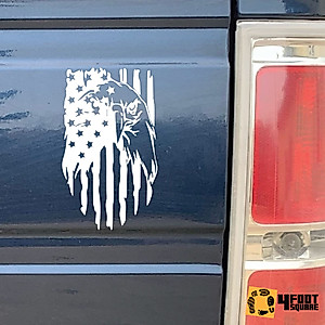 Patriotic American Flag Eagle Decal - Sticker Bomb Vinyl Decal for Car Truck, Computer, Anywhere! Premium 6 Year Outdoor Vinyl (Black, 1)