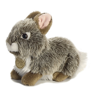 Aurora® Adorable Miyoni® Tots Baby Bunny Stuffed Animal - Lifelike Detail - Cherished Companionship - Gray 7 Inches
