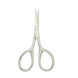 Yutoner Men Beard Scissors Stainless Steel Mustache Trimming Shear Kit Mustache Beard Scissors for Facial Body (Blue)