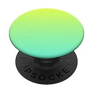 Simple Solid Color Chic Lime Green Turquoise Ombre Design PopSockets Swappable PopGrip