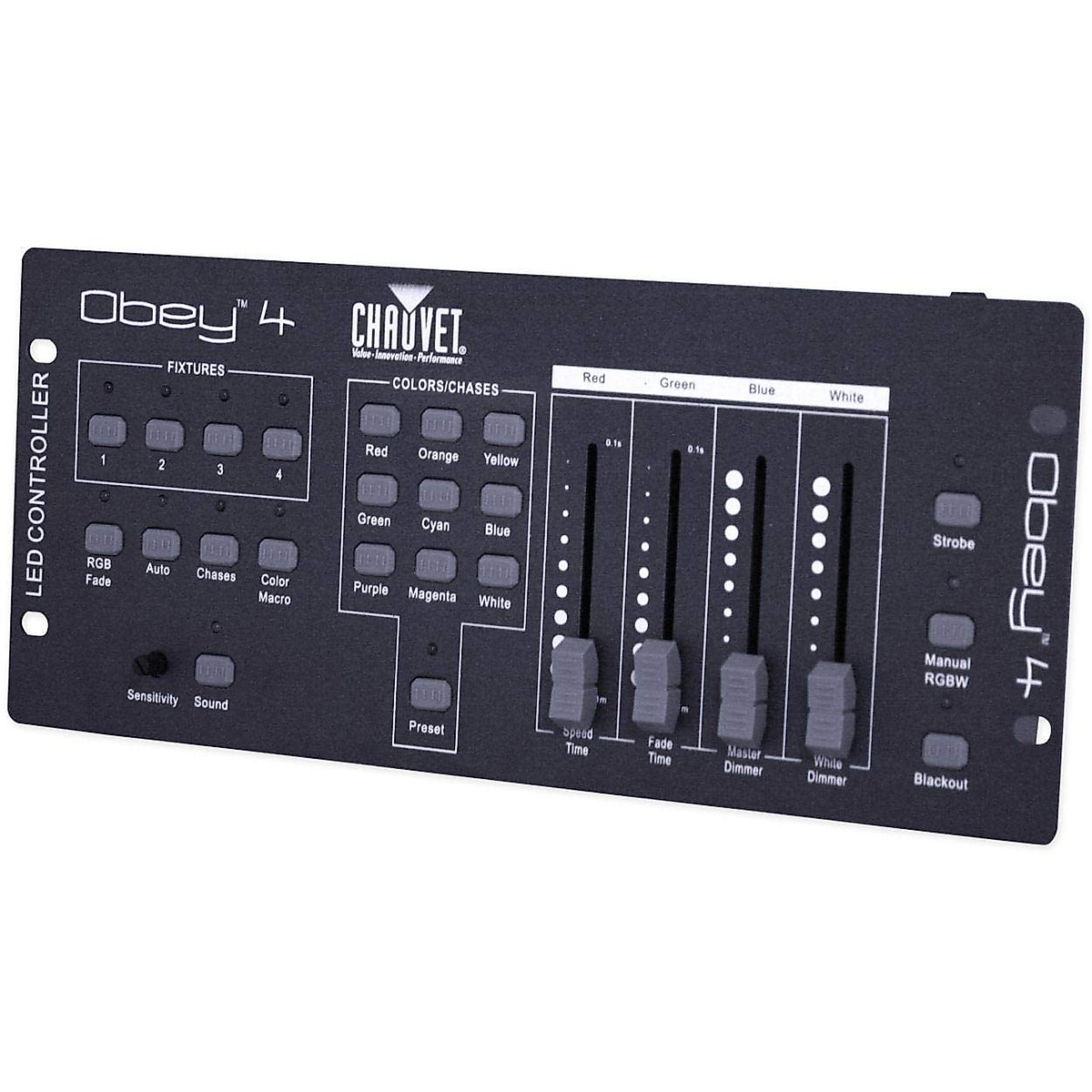 Chauvet Obey 4 DMX-512 LED Wash Light Controller w/3 or 4 Channel Mode+DMX Cable