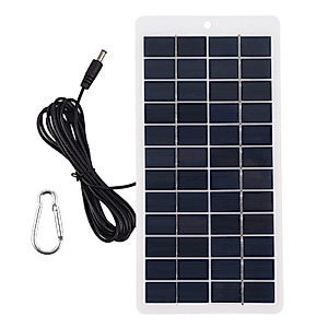 Irfora 5W 12V Polycrystalline Solar Panel Portable Solar Power Mini High Efficiency Solar Module with DC Port
