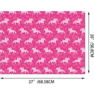 12 Sheets Western Cowgirl Gift Wrapping Paper,Wild West Cowgirl Style Wrapping Paper For Kids Girl's Birthday Party DIY Gift Packing,Cowgirl Birthday Party Favor,20 x 27 Inch