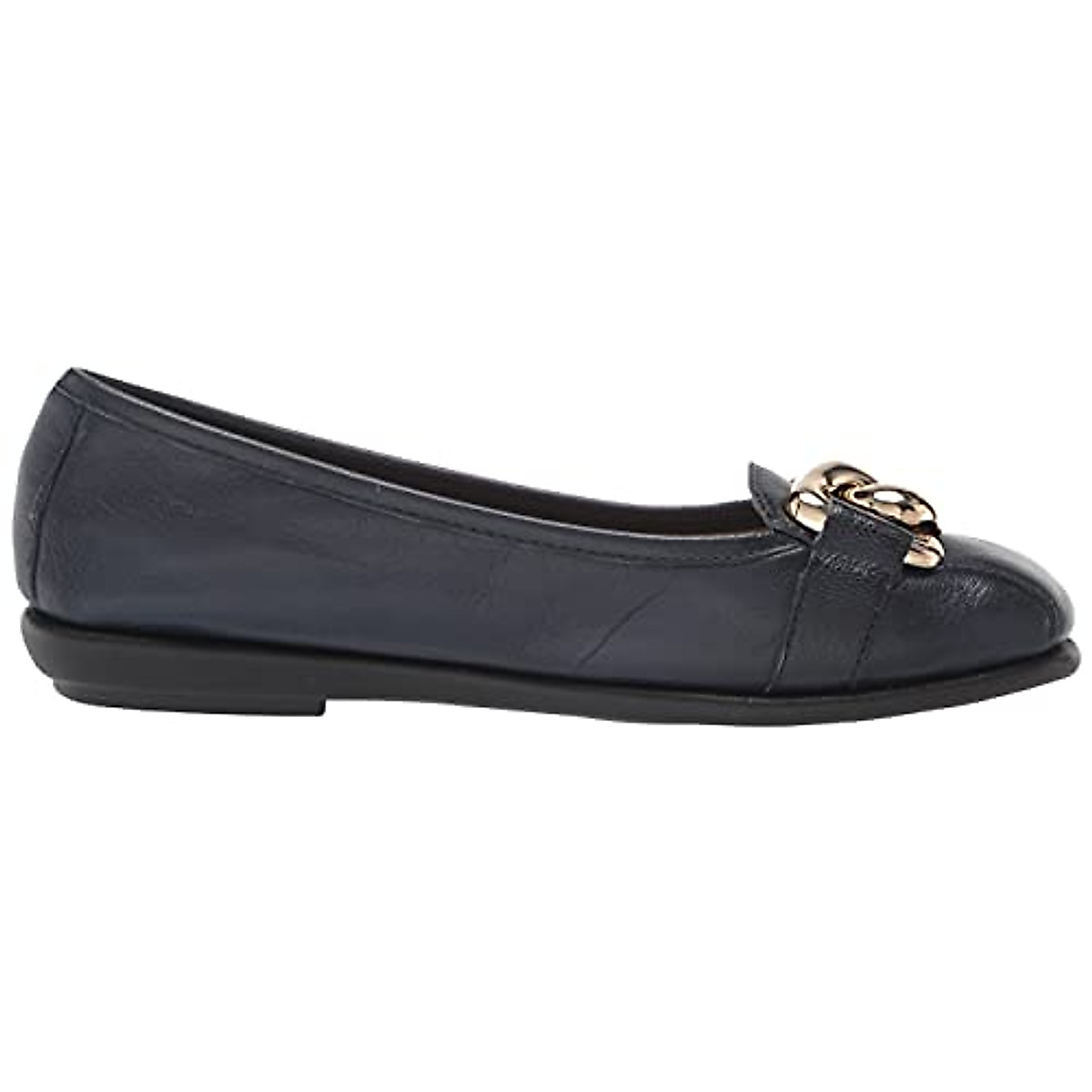 Aerosoles Women's Bristol Ballet Flat, NAVY LEATHER, 5