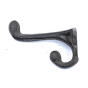 Rustic Cast Iron Coat Hat Wall Hooks School Farm Tack Closet Set of 8