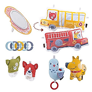 Yookidoo 3-in-1 Urban Baby Gym. Lay-to-Sit Up Play Mat with Tummy Time Pillow and Infant Toys. Easy Fold and Carry. 0-12 Month