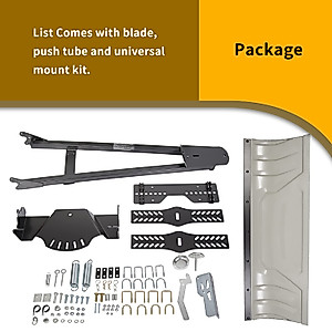 KUAFU Snow Plow Blade Universal Kit Steel Adjustable 48" Complete Universal Kit Package Compatible with ATV Honda Kawasaki Polaris Aeon Crossland Arctic-Cat Alterra (You Will get 2 Packages)