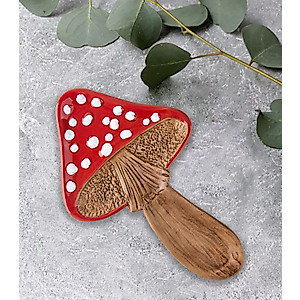 Spoon Rest Spoon Holder For Stove Top Cute Mushroom Spoon Rest For Kitchen Counter Ceramic Spatula Holder Utensil Rest